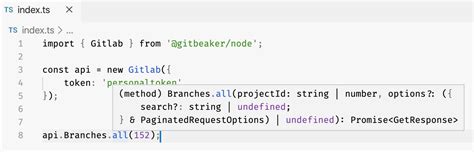 review typing support of the gitbeaker distributions · issue 793