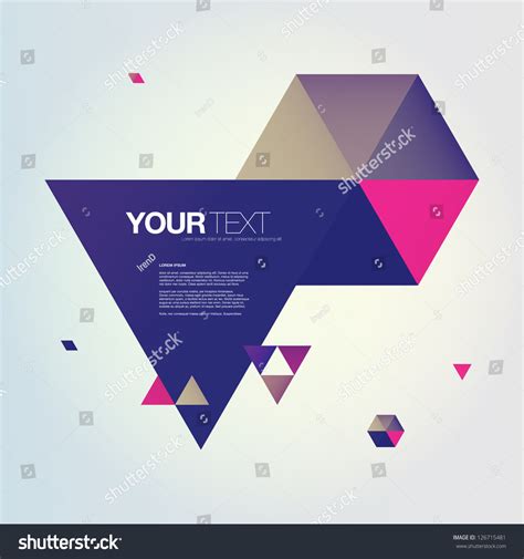 Abstract Color Triangles Text Box Design Vector Shutterstock