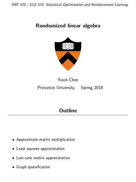 randomized linear algebra pdf matrix mathematics mathematical