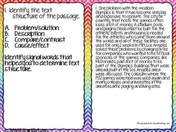 ELA Test Prep Task Cards Sample By Lit With Lyns TpT