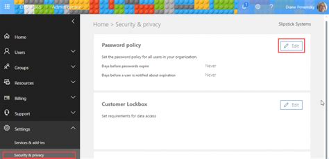 Office365 Set Account Passwords To Never Expire
