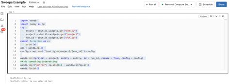 W B Sweeps With Databricks Simple Sweep Db Jobs Weights Biases