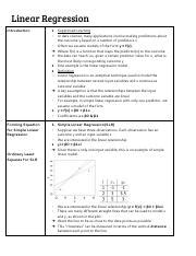 DSA Linear Regression Pdf Linear Regression Introduction Forming Equation For Simple