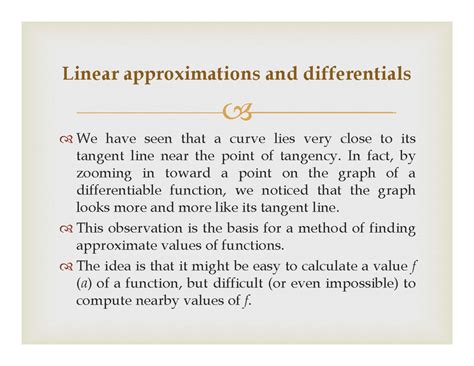 28 Linear Approximation And Differentials We Have Seen That A Curve