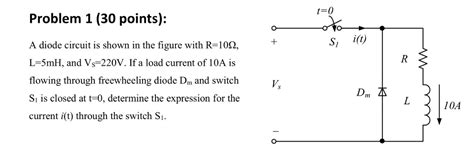 Solved T Problem Points A Diode Circuit Is Shown Chegg Com