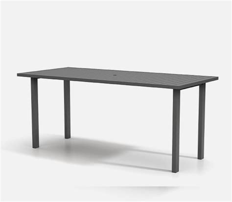 Homecrest Latitude 42 X 93 Rectangular Bar Table Post Aluminum Base