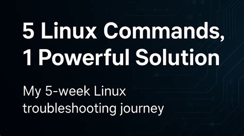 🔧 5 Linux Commands 1 Powerful Solution