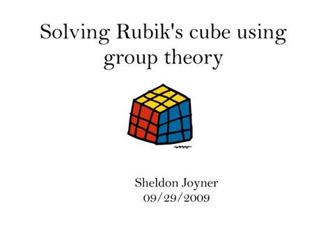 Rubik S Cube Solving With Group Theory