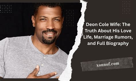 Deon Cole Wife The Truth About His Love Life Marriage Rumors And