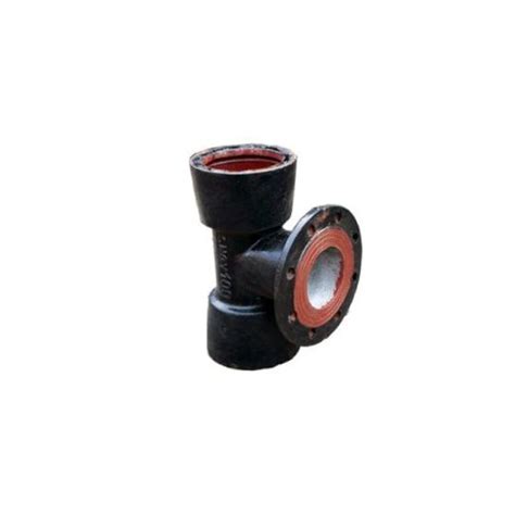 Iso2531 Ductile Cast Iron Fittings Double Socket Level Invert Tee With Flange Branch Socket