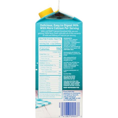 Lactaid 1 Lowfat Milk Calcium Enriched California Same Day Delivery