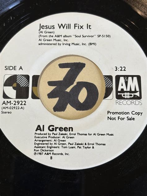 Yahooオークション 試聴 Al Green Jesus Will Fix It 両面nm