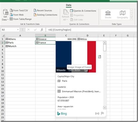 how to convert text into geographic location data in microsoft excel