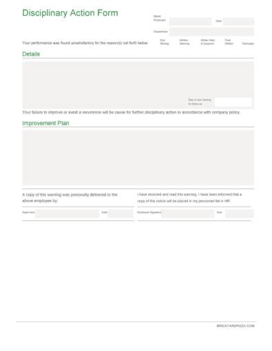 Employee Disciplinary Action Forms ᐅ TemplateLab