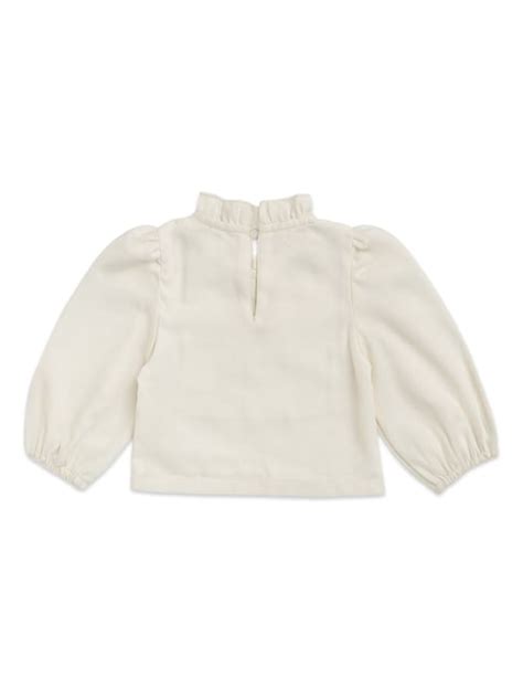 Nauti Nati Girls Clothing White And Gold Combo Sets With Poly Georgette