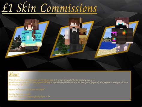 £1 Commissions R Minecraftskins