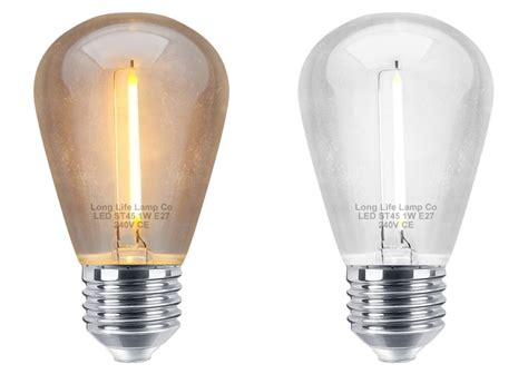 W Led Filament Light Bulb St E Warm White Or Cool White