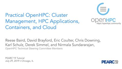 Pdf Practical Openhpc Cluster Management Hpc Applications