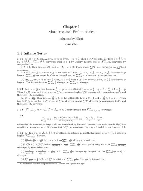 Infinite Series Convergence Tests Pdf Mathematical Concepts Calculus