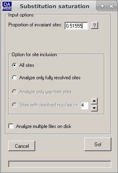 Analysis Of Substitution Saturation Uchile Modulo Comparative Genomics