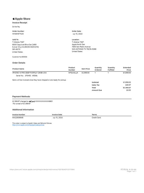 View Duplicate Invoice Apple Pdf Invoice Receipt