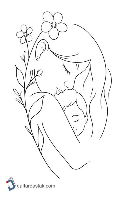 19 ایده نقاشی روز مادر ساده و زیبا 1403