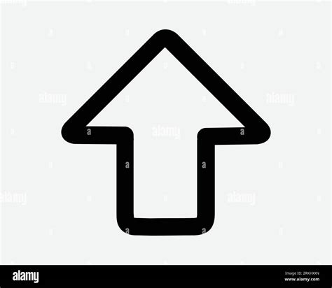 up arrow line icon north point pointer enter entrance straight ahead