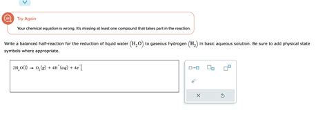 Solved Write A Balanced Half Reaction For The Reduction Of