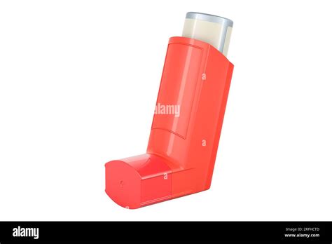 Metered Dose Inhaler 3d Rendering Isolated On White Background Stock