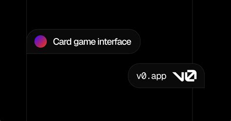 Card Game Interface V0 By Vercel