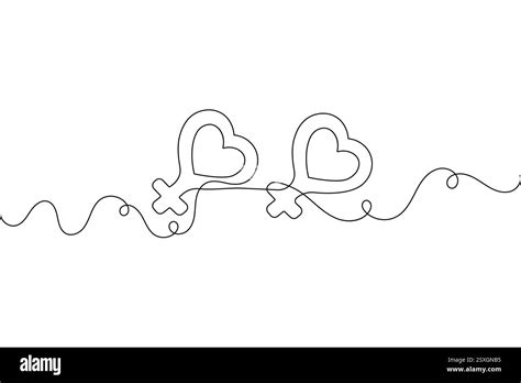 Female Gender Symbol One Line Art With Minimalist Isolated Outline