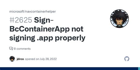 Sign BcContainerApp Not Signing App Properly Issue Microsoft Navcontainerhelper GitHub