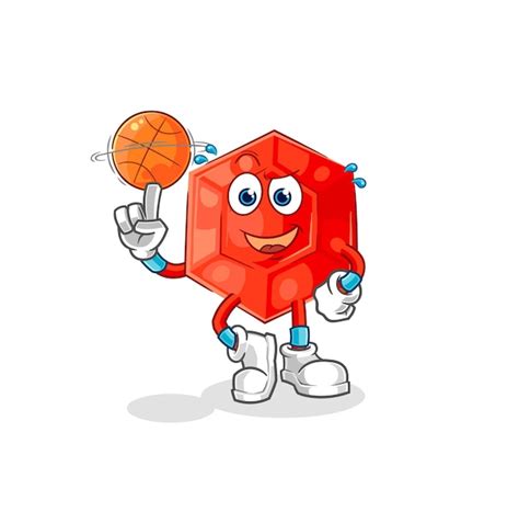 Premium Vector Ruby Playing Basket Ball Mascot Cartoon Vector