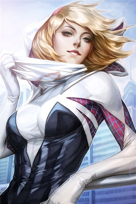 Gwen Stacy By Stanley Lau Artgerm Arte Digitale Disegni Animati