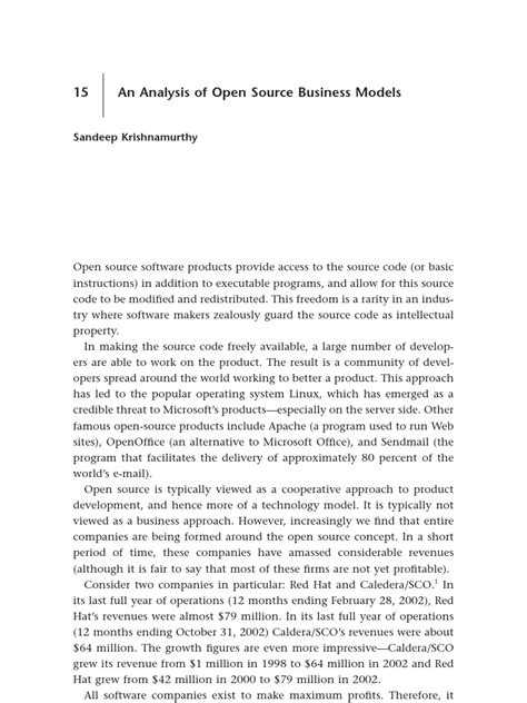 an analysis of open source business models pdf free software linux