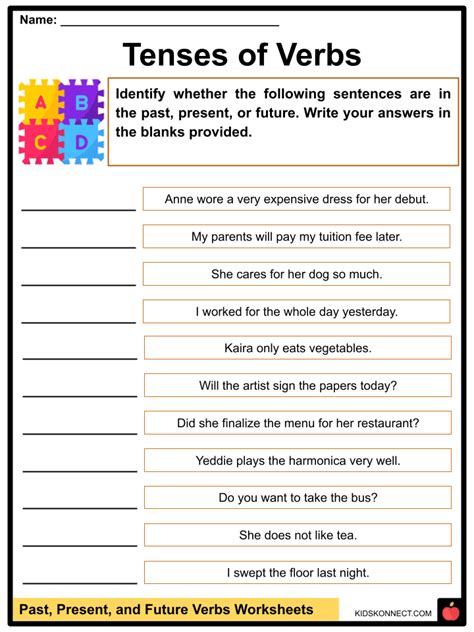 Past Present Future Worksheet Grade 3
