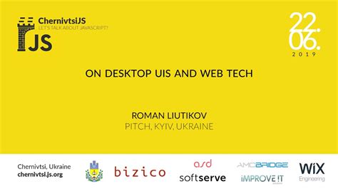 On Desktop Uis And Web Tech — Roman Liutikov Youtube