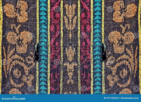 Diversos Tipos De Tejidos Y Productos Textiles Utilizados Como Base Y Fondo Stock De