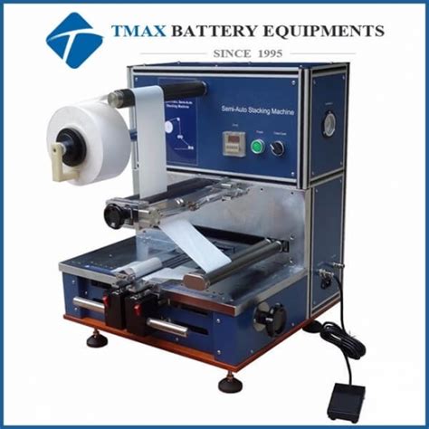 Semi Auto Pouch Cell Lithium Ion Battery Stacking Machine For Electrode