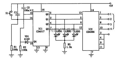 Микросхема cd4017 описание и схема включения