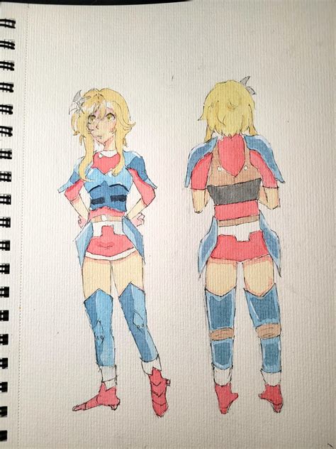 Lumine Genshin Impact Wearing Sporty Armor Mitsumete Knight R Two View R Fanartrequest