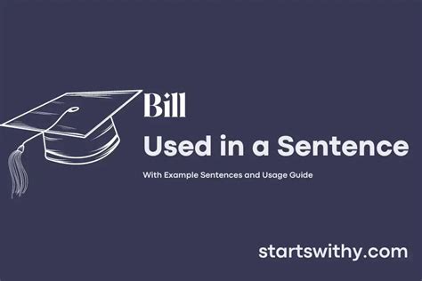 Bill In A Sentence Examples 21 Ways To Use Bill