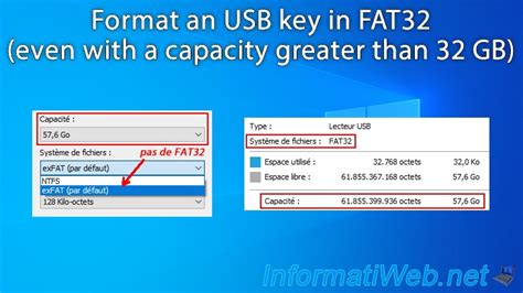 Format An Usb Key In Fat32 Even With A Capacity Greater Than 32 Gb