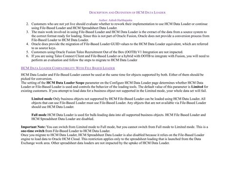 Description And Definition Of Hcm Data Loader Pdf