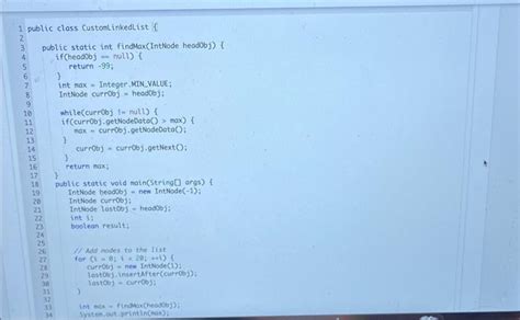 Solved Java I Am Recieving An Error That Says Findmax