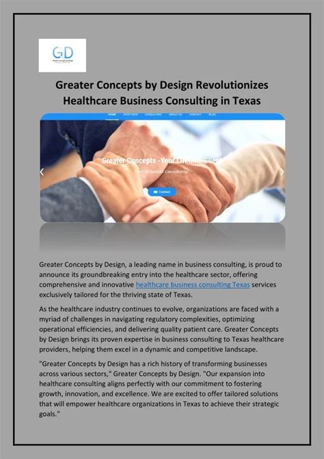 Ppt Healthcare Business Consulting Texas Greater Concepts By Design