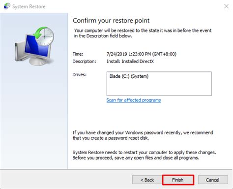 how to revert to a previous restore or downgrade restore point