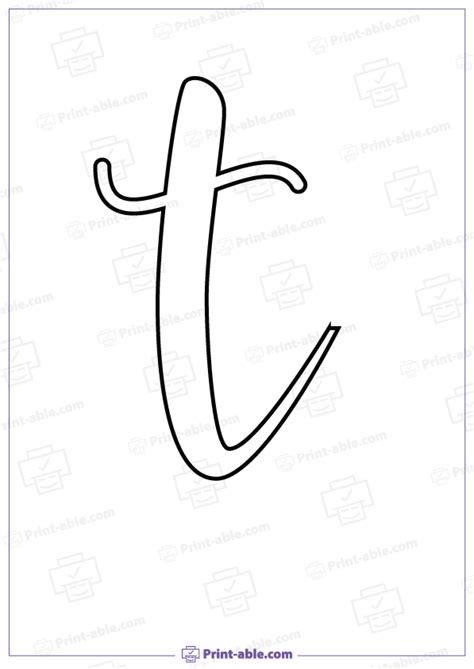 Free Bubble Letter T Printable Print Able