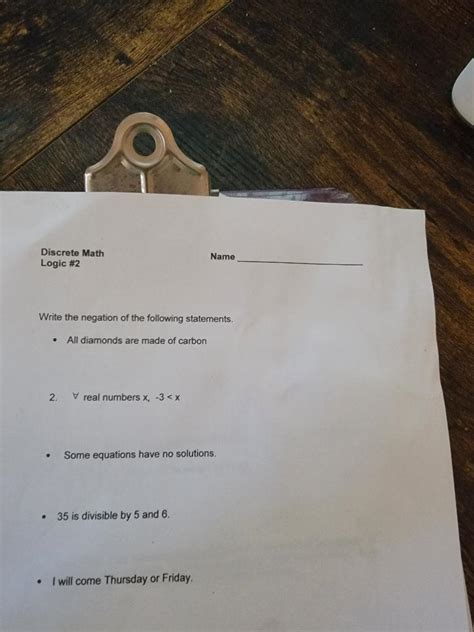Solved Write The Negation Of The Following Statements All Chegg