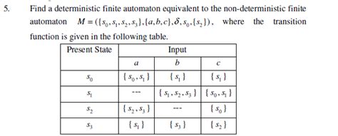 Solved 5 5 A с Find A Deterministic Finite Automaton